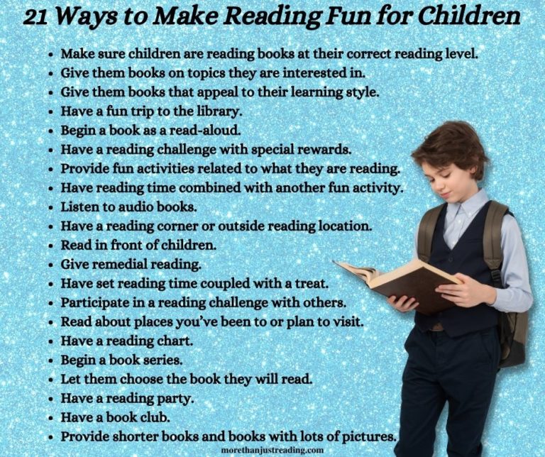 Making Reading Fun for Children | 21 Fun Ideas - More Than Just Reading